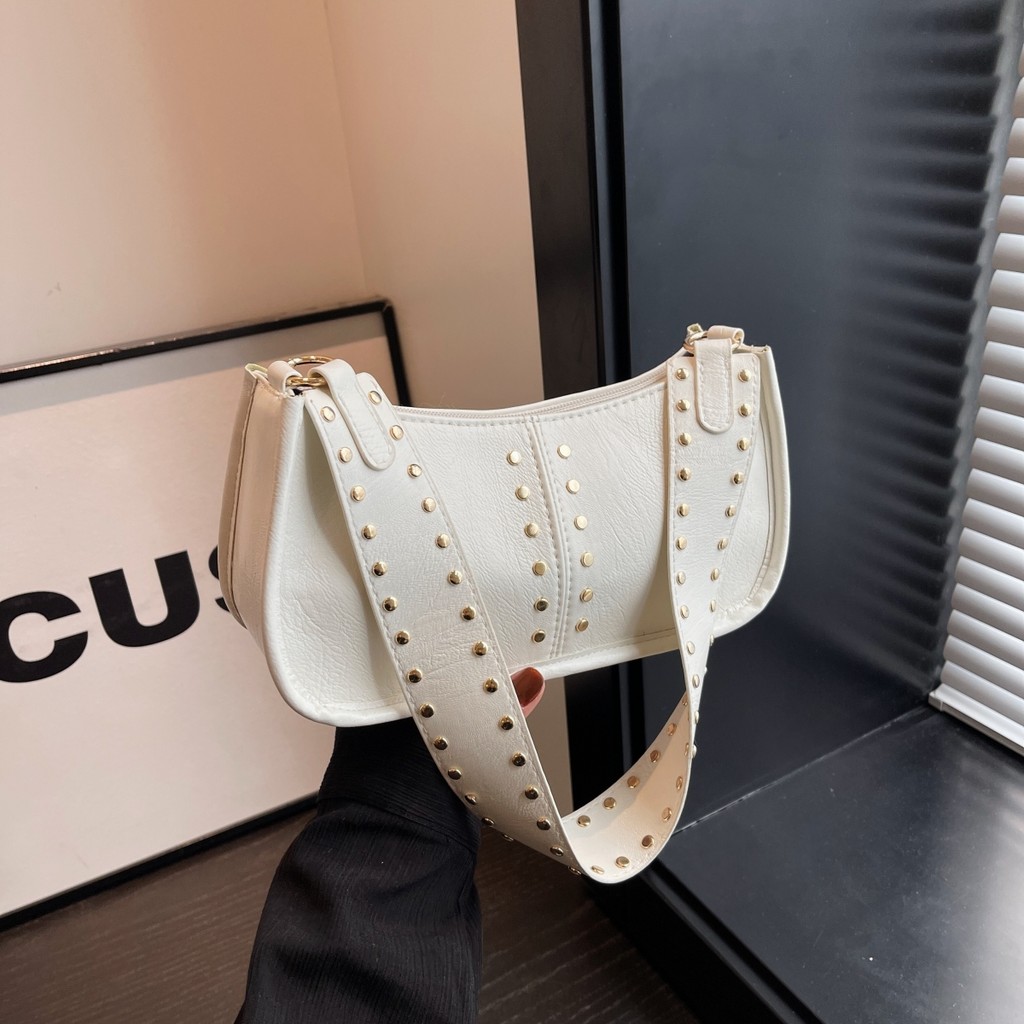 Bolsa De Axila Retrô PU Feminina Da Moda , Ombro Simples De Cor Sólida ...