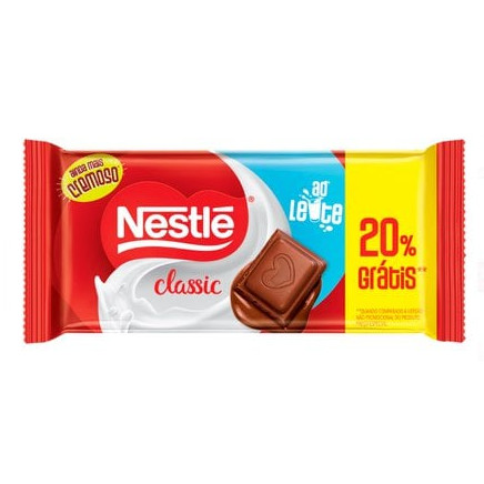 Chocolate Ao Leite Nestlé Classic 80gr | Shopee Brasil