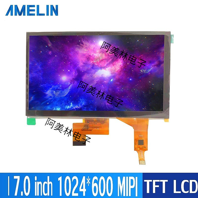 Tela LCD TFT de 7 polegadas, resolução 1024*600, interface MIPI, tela ...