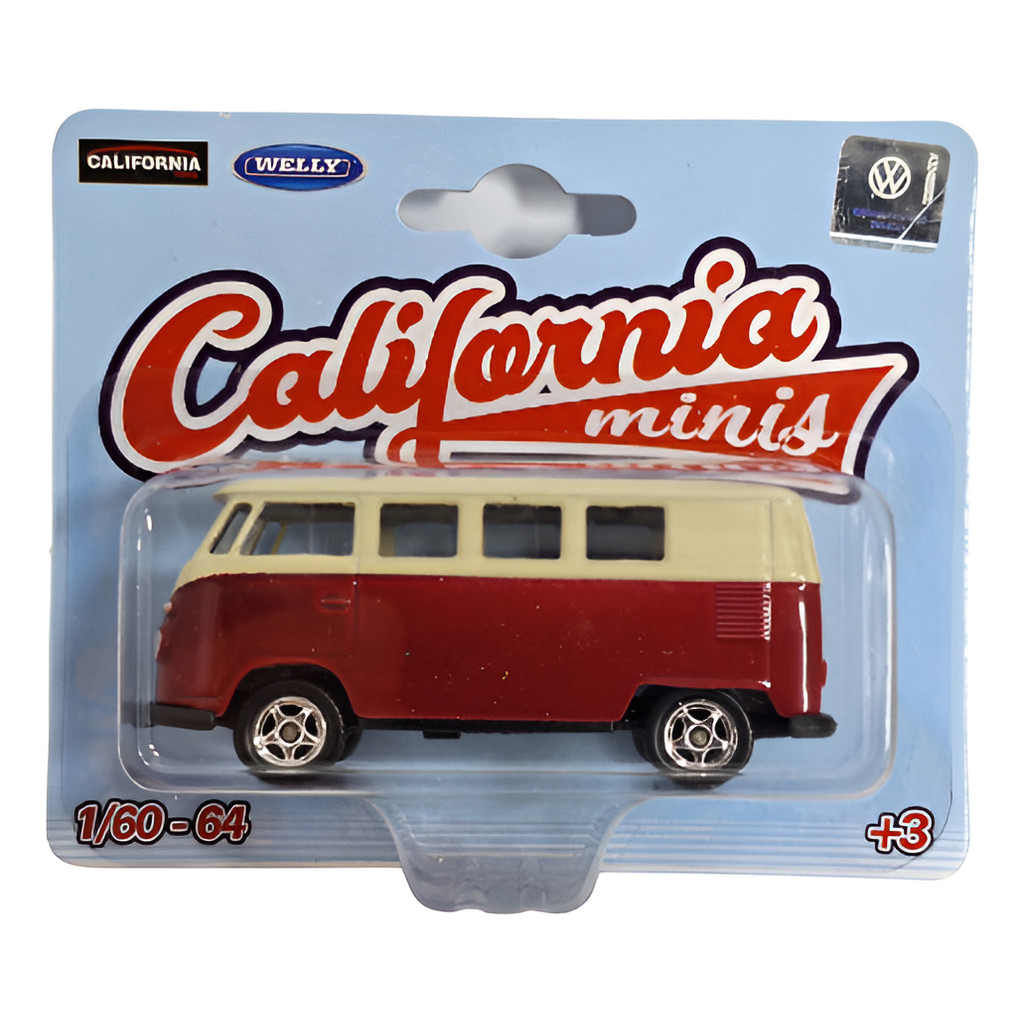 Miniatura Kombi Perua Volkswagem 1:64 California Mini Welly | Shopee Brasil