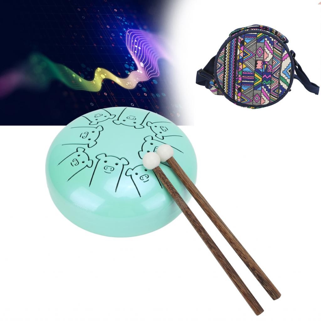 Chakra Tank Drum 8 Notes Steel Ti Alloy Tongue Percussion Instrument ...