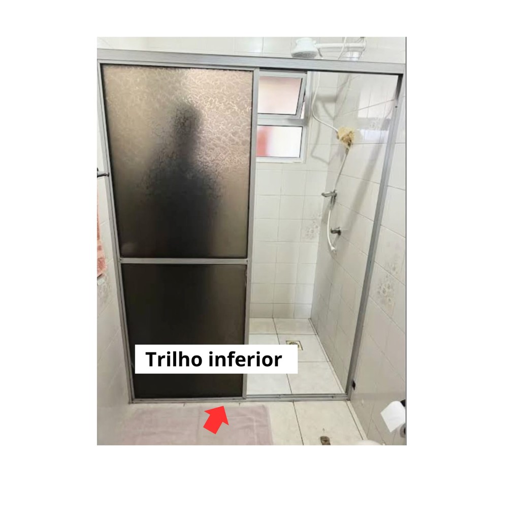 Trilho inferior Box de Acrílico Branco 1,20m / 1,50m / 1,90m – Guia ...