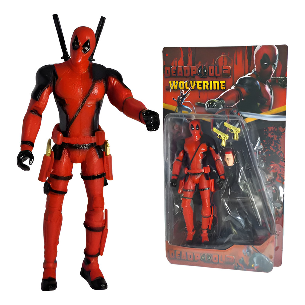 Boneco Deadpool 17 Cm Articulado Com Acessórios Colecionável | Shopee ...