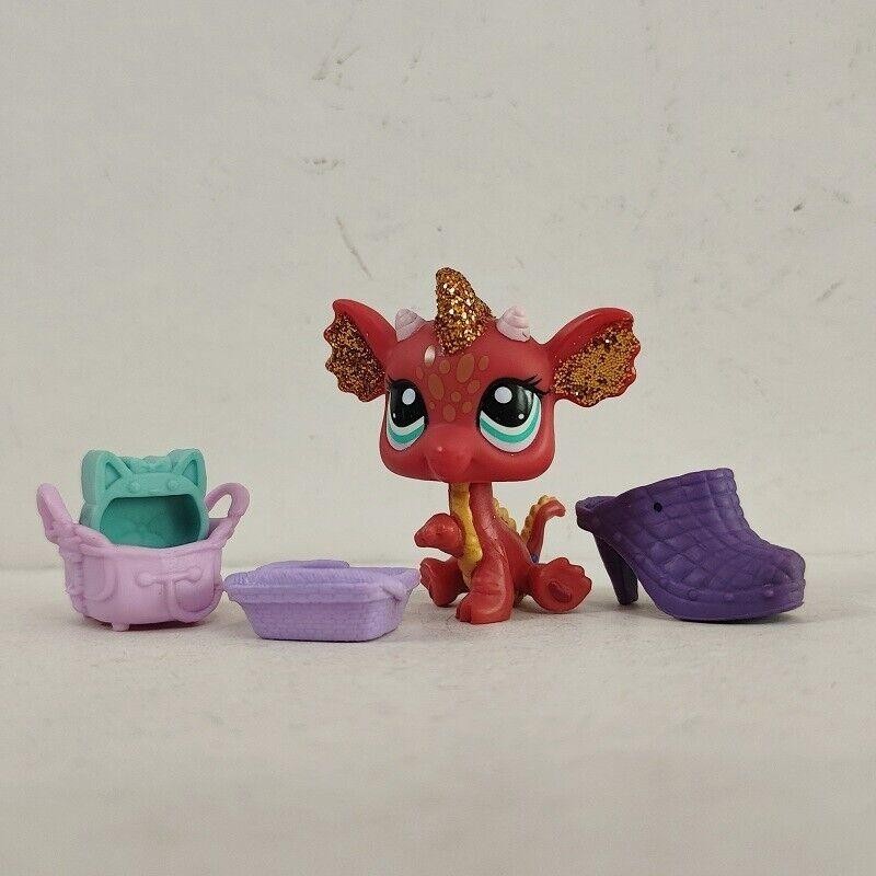 Brinquedos Littlest Pet Shop LPS Dragão Vermelho # 2484 Acessórios W ...