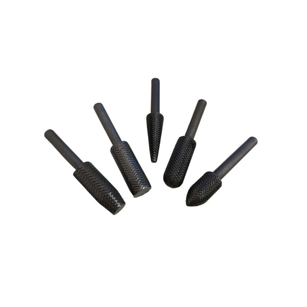 Kit 5 Pçs Lima Rotativa Fresa Profissional para Retifica em Aço Ferro ...