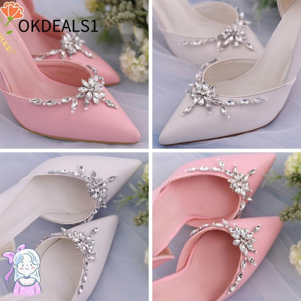 OKDEALS 1 Par De Sapatos De Noiva Decorações Femininos Broche Fivela De ...