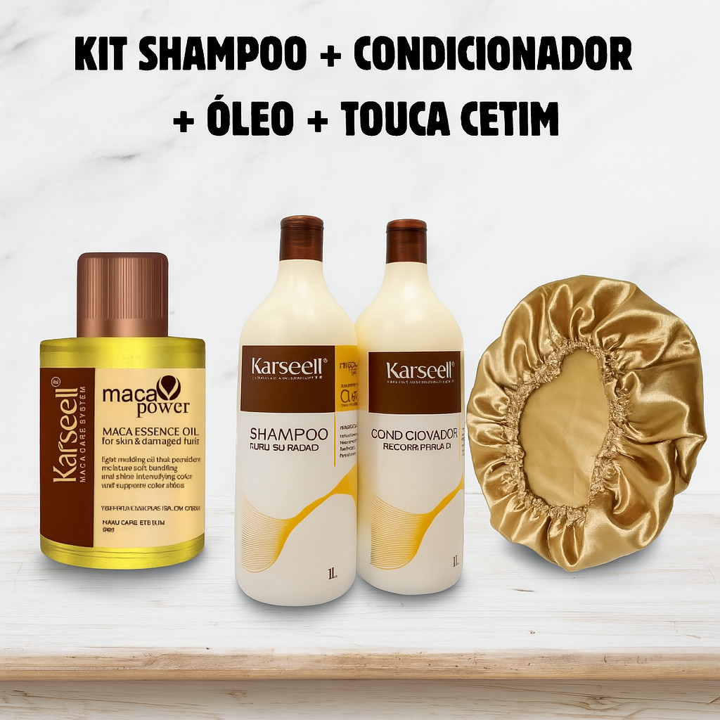 Combo Karseell Profissional 1L – Limpeza, Nutrição, Finalização e ...