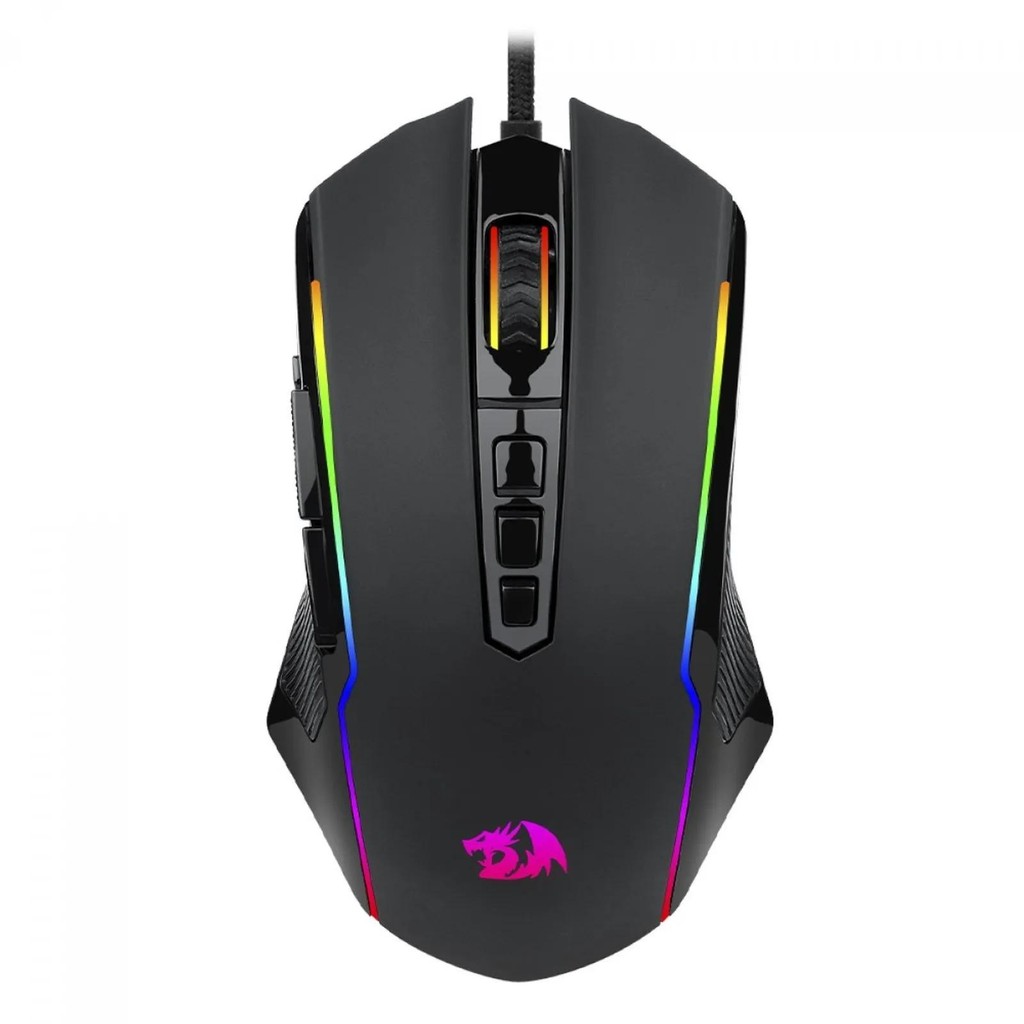 Mouse Gamer Redragon Ranger Basic, RGB, 4000 DPI, 9 Botões Programáveis, Preto | Shopee Brasil