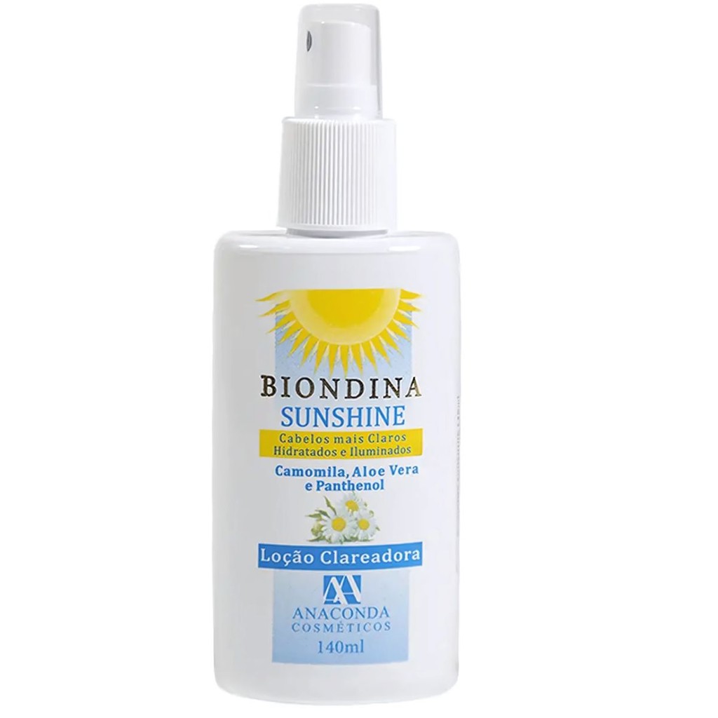Spray Clareador de Cabelo Biondina Sunshine 140ml | Shopee Brasil