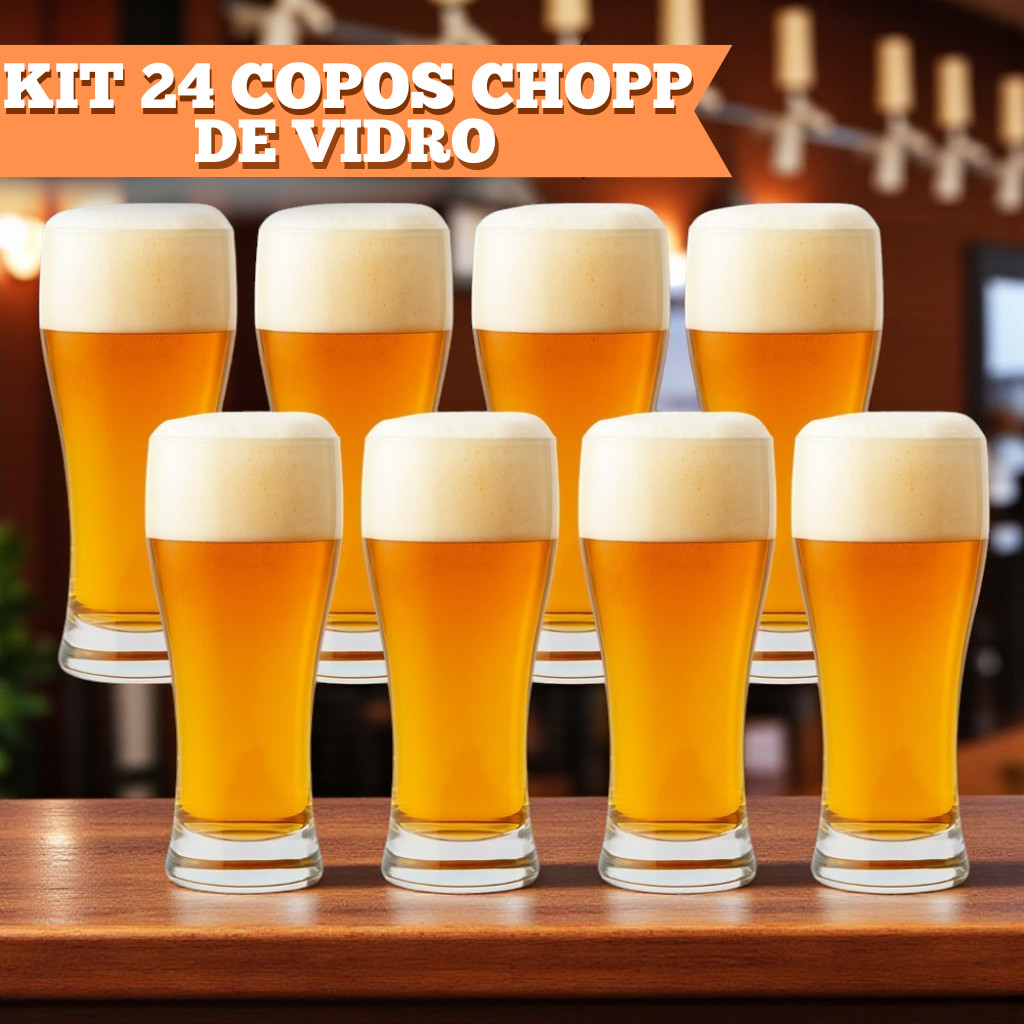 Kit 6/12/24 Copos Cerveja Chopp Vidro Tulipa 315ml Bar Restaurante Casa | Shopee Brasil