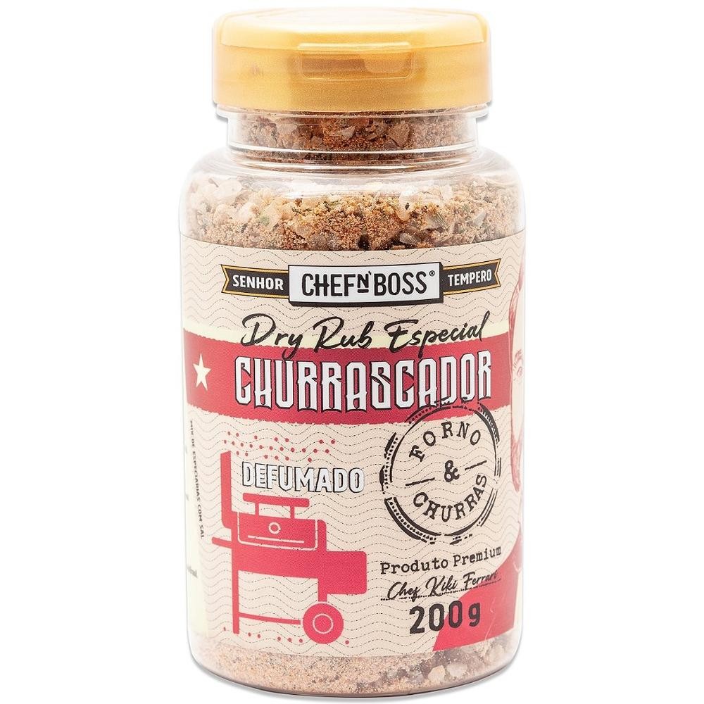 Tempero Defumado Completo Chef Boss Churrascador Dry Rub para carnes e ...