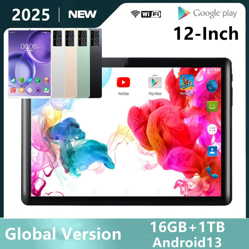 Novo tablet pc Android13 12 pólos 16GB RAM 1TB ROM Play Store tablet pc ...