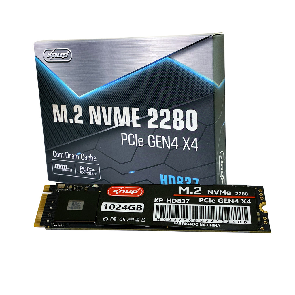 SSD M.2 NVMe PCIe 4.0 3D NAND Knup KP-HD837 1TB 7000MB/s | Shopee Brasil