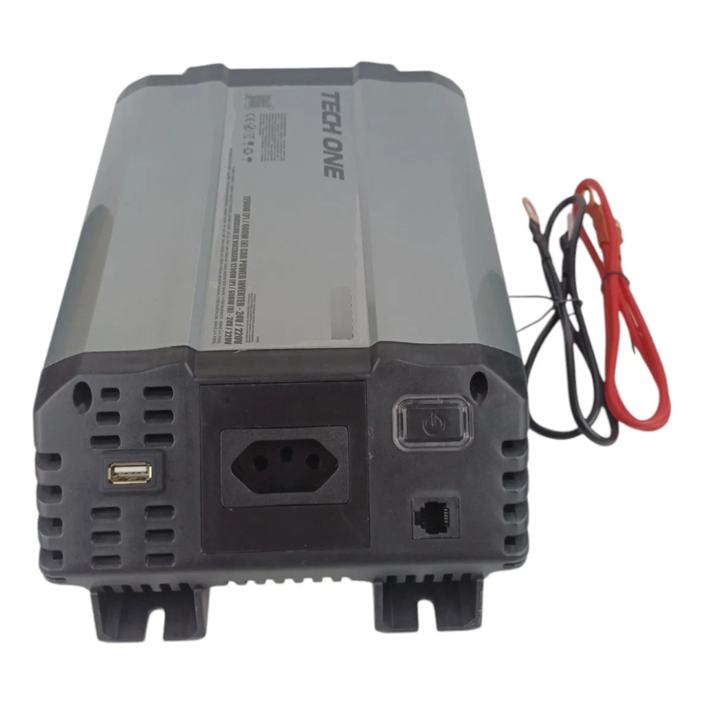 Inversor de Voltagem Tech One 1200wp600wn 24v - 220v Unidade Marca ...