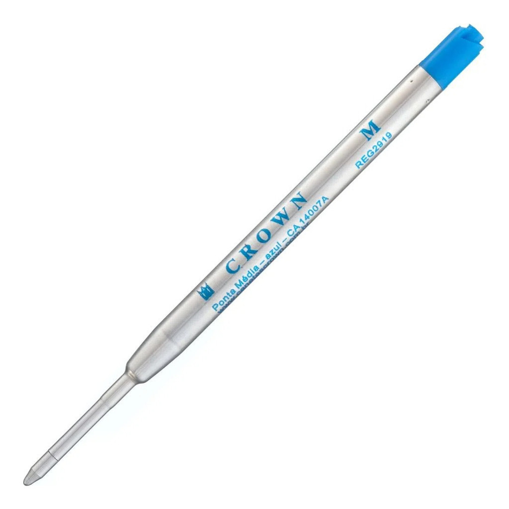 Carga Refil Caneta Crown Tipo Parker Esfero Azul | Shopee Brasil