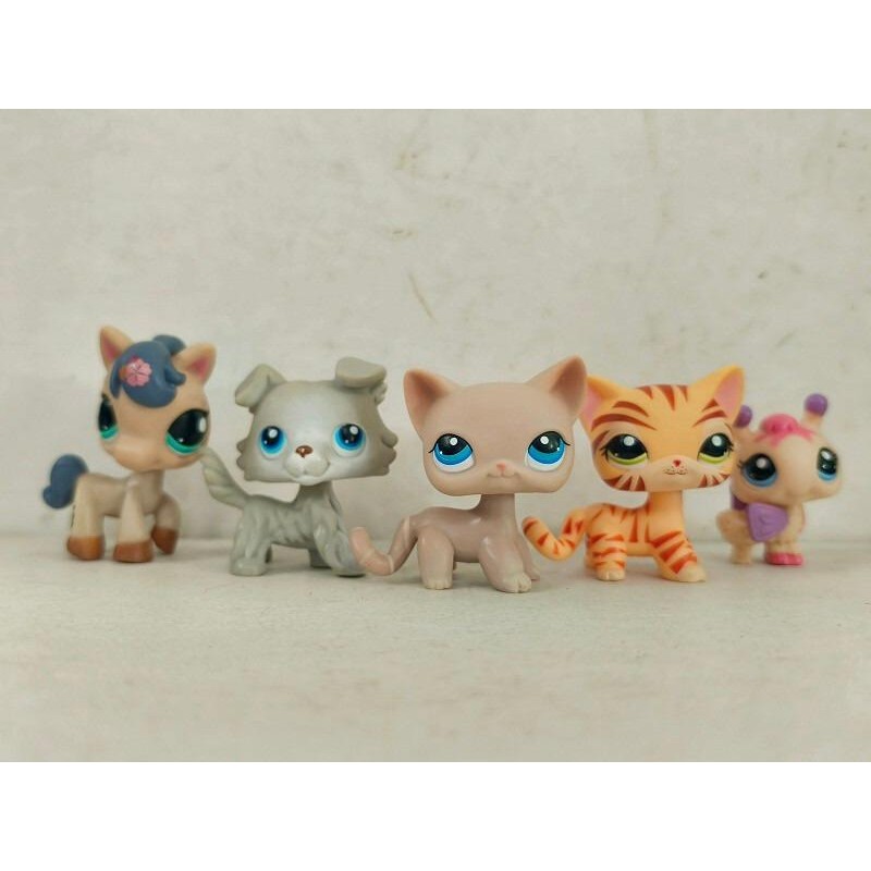 5 Pçs/Lote LPS Littlest Pet Shop Gato Cachorro Abelha Cavalo # 363 228 ...