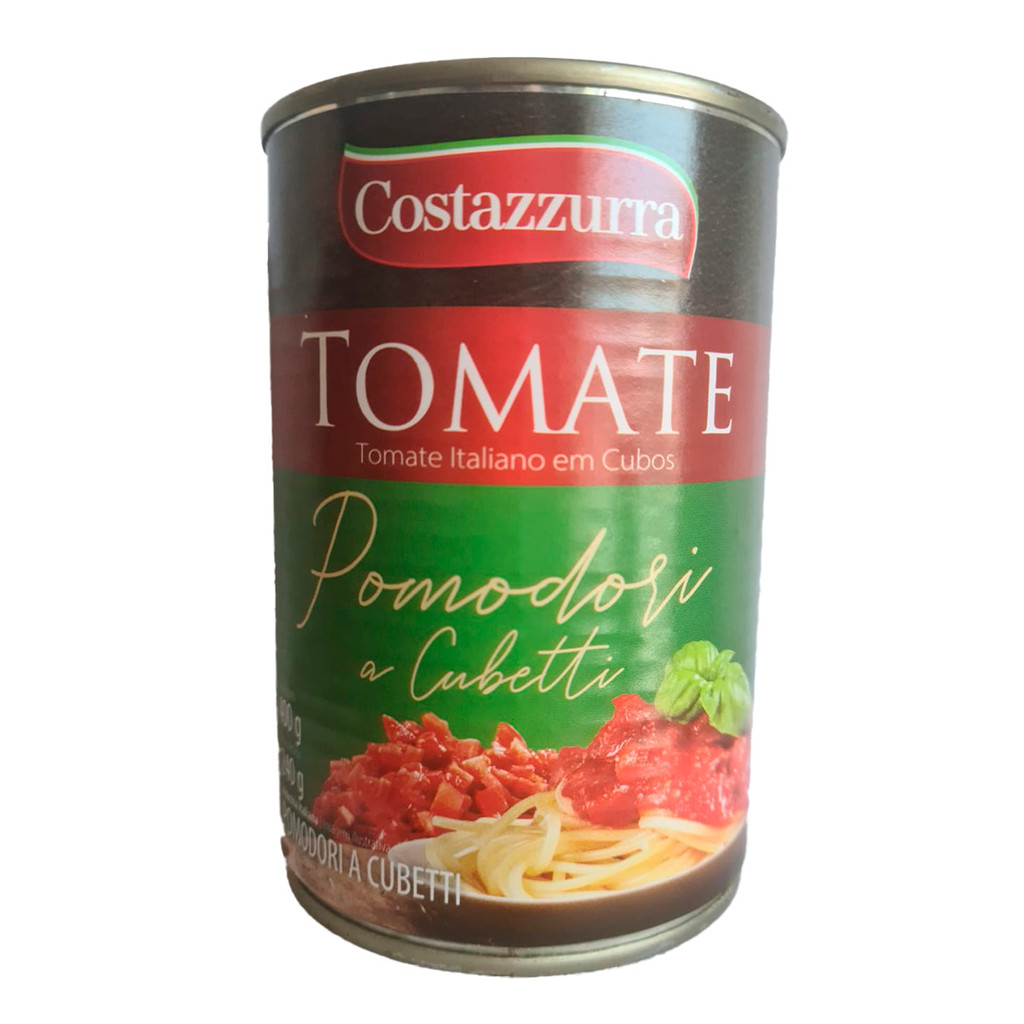 Tomate Costazzurra Pomodori Pelati Cubetti 400gr | Shopee Brasil