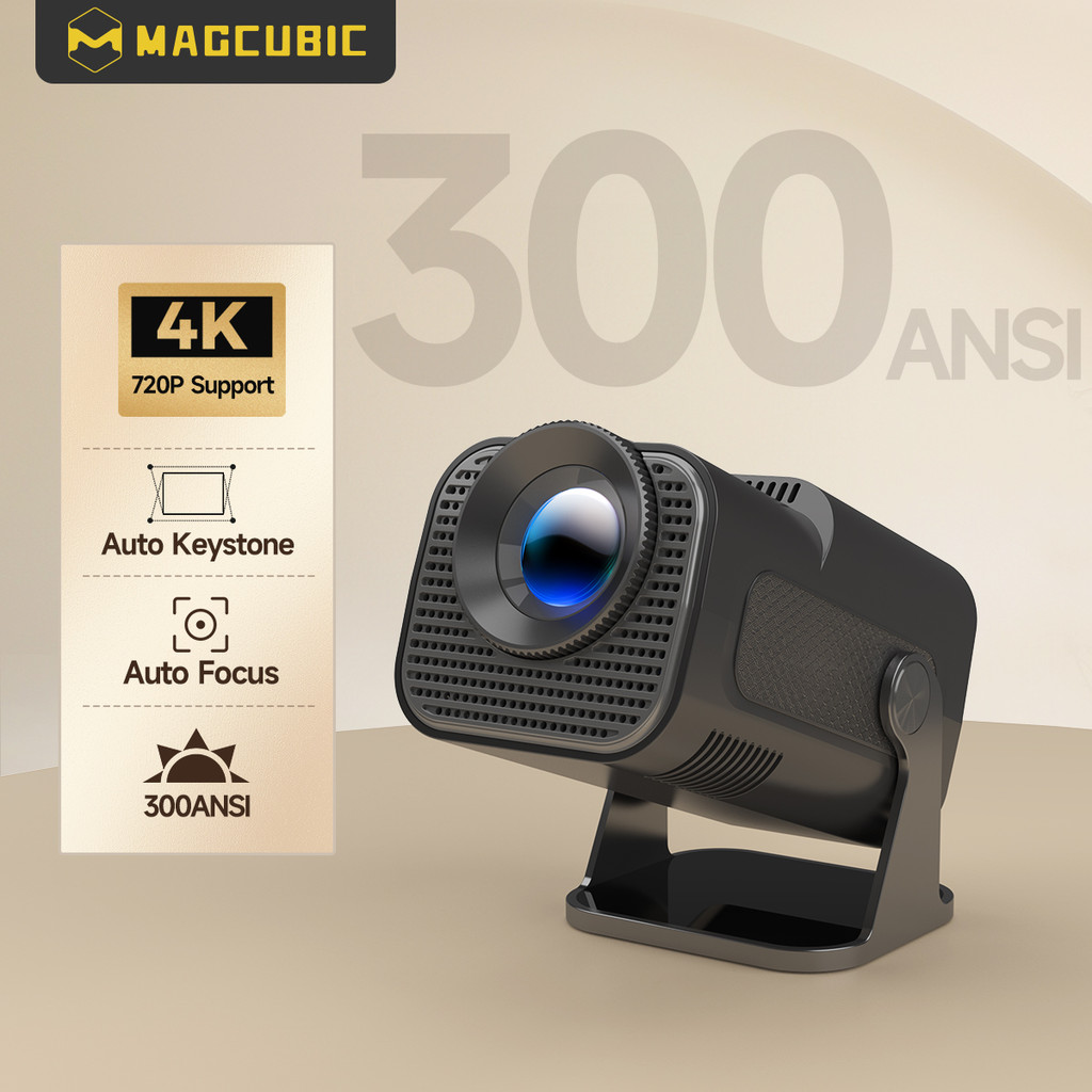 Projetor HY320 Mini MAGCUBIC Magcubic 4K Android 11 300 ANSI WiFi 6 de ...