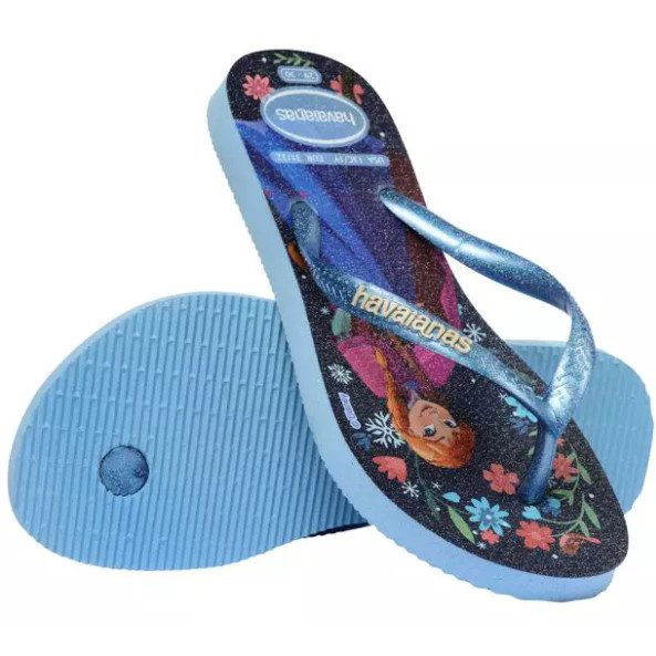 Chinelo Havaianas Slim Disney Princesas Frozen Infantil Estampa ...