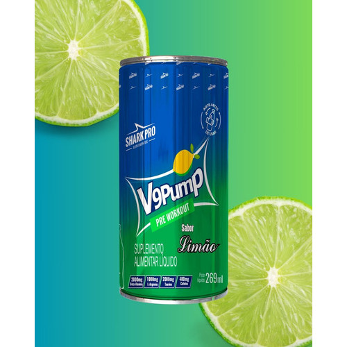 PRE TREINO V9 DRINK SHARK PRO 269ML SABOR: LIMÃO | Shopee Brasil