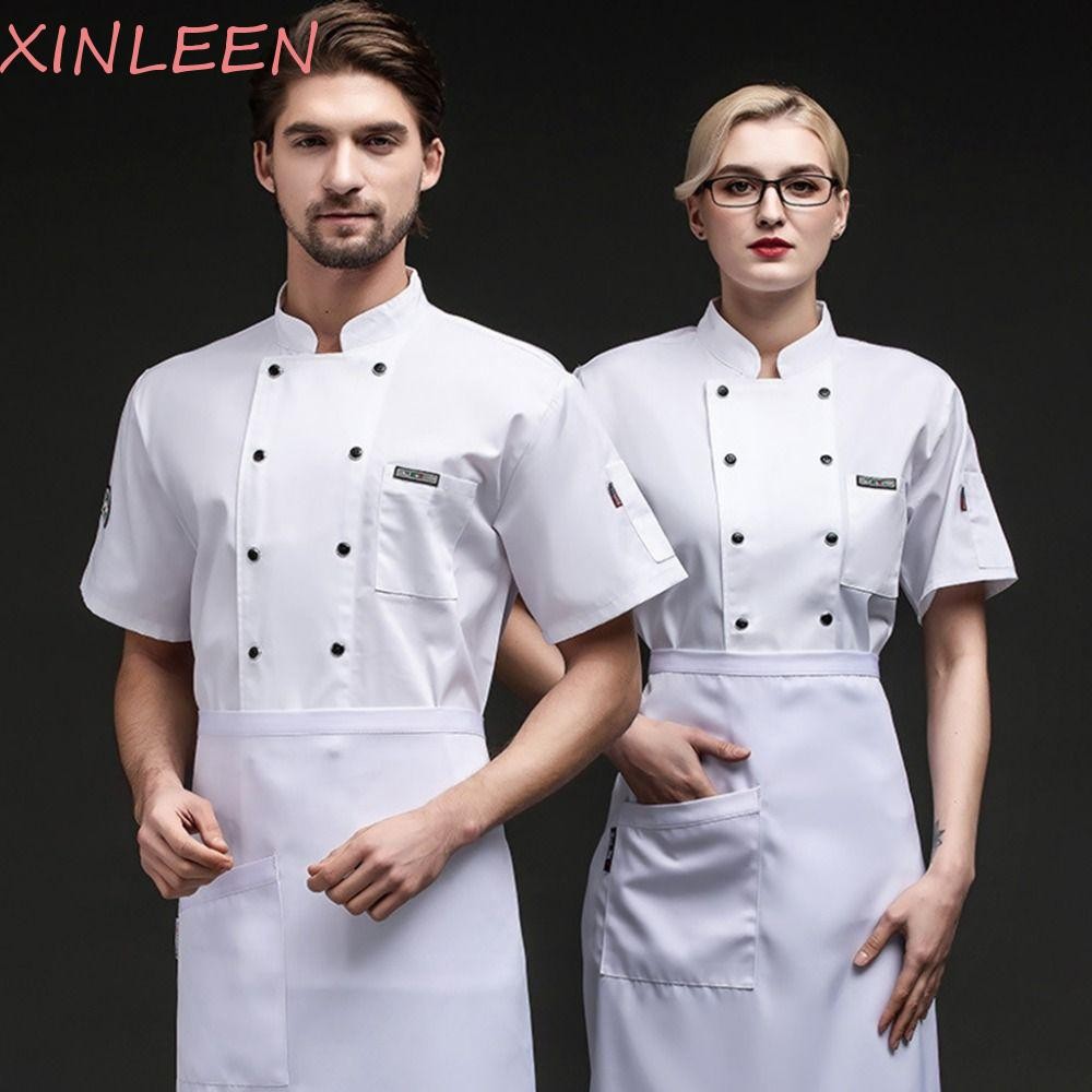 Uniforme De Chef XINLEEN , Roupas De Trabalho De Manga Curta Comprida ...