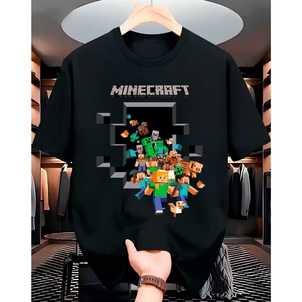 Camisa Minecraft Jogo Camisa Masculina Feminina Juvenil 100% Algodão ...