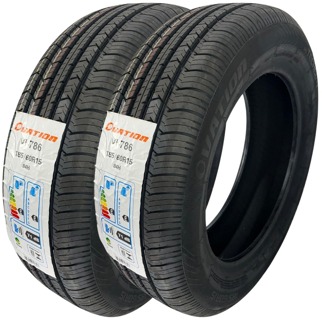 Kit 2 Pneus 185/60R15 Ovation VI-786 Prisma Voyage Logan Versa Fiesta ...