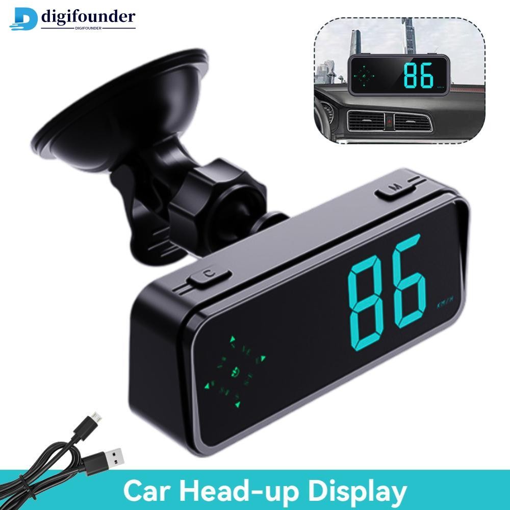 DGR Car HUD GPS Display Velocímetro Digital Relógio De Tempo Alarme De ...