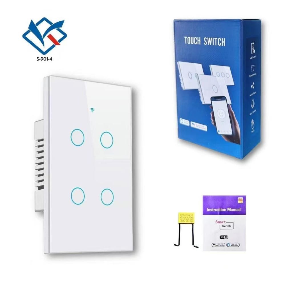 Interruptor Inteligente Wi-fi 1, 2, 3 ou 4 Botões, compatível com Alexa ...