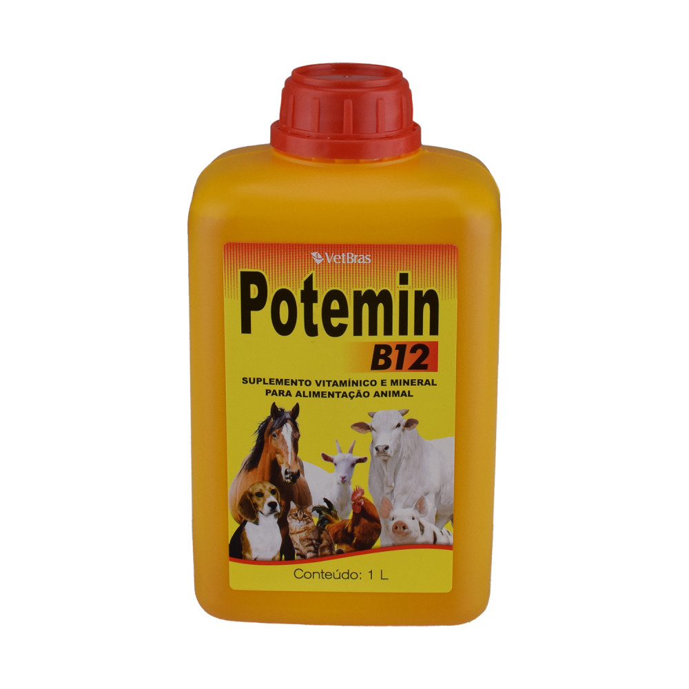 POTEMIN B12 SUPLEMENTO VITAMÍNICO MINERAL 1L VETBRAS | Shopee Brasil