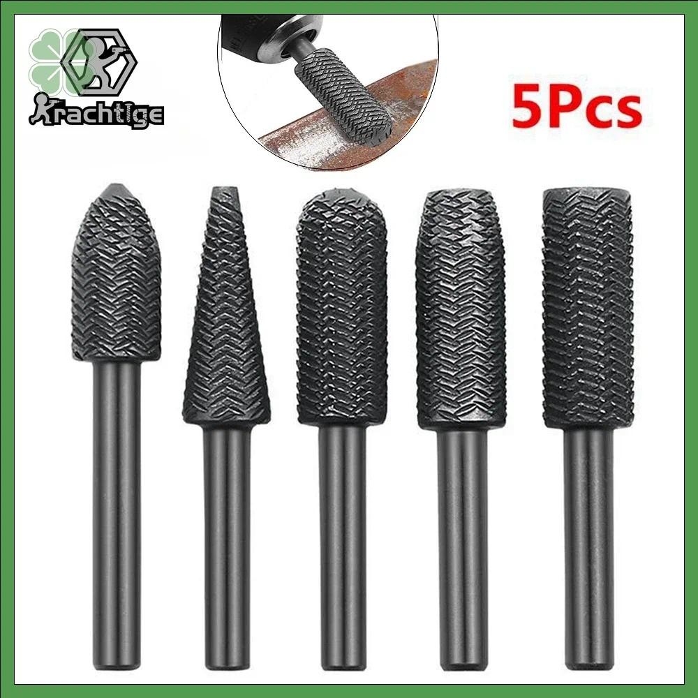 5 Pçs Arquivo De Aço Em Relevo Cabeça De Moagem Elétrica Metal Macio ...