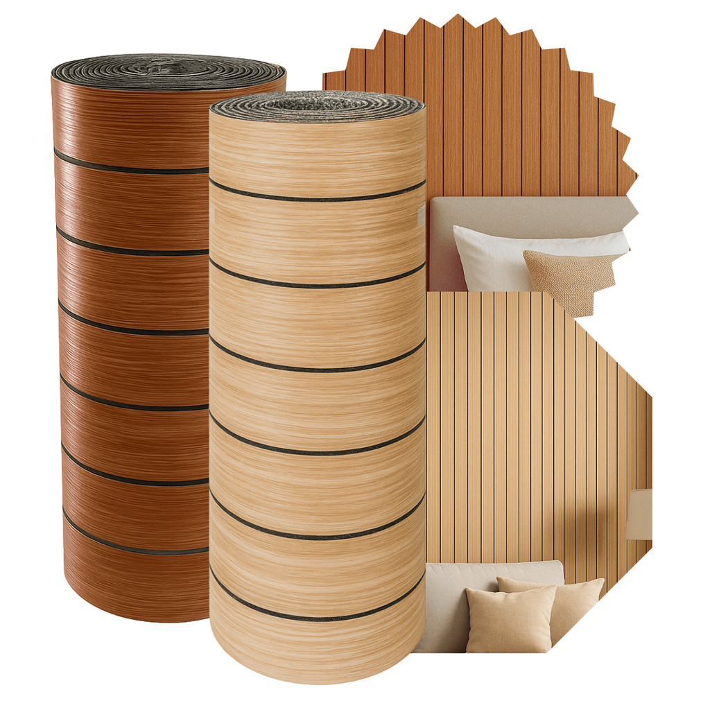 Painel Ripado Adesivo Auto Colante Flexível Rolo 3mt Com Textura Freijo ...