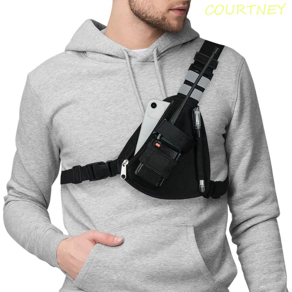 Pacote De Arnês Para Rádio COURTNEY , Bolsa Multifuncional Ajustável ...