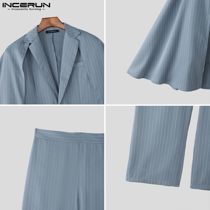 INCERUN Masculino Vintage High End Design Terno Pescoço Manga Longa ...