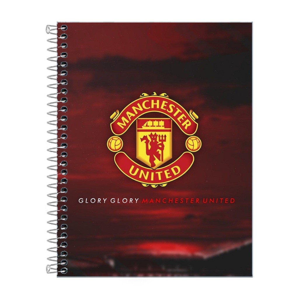 Caderno Manchester United Capa Dura 1 ou 10 Matérias | Shopee Brasil