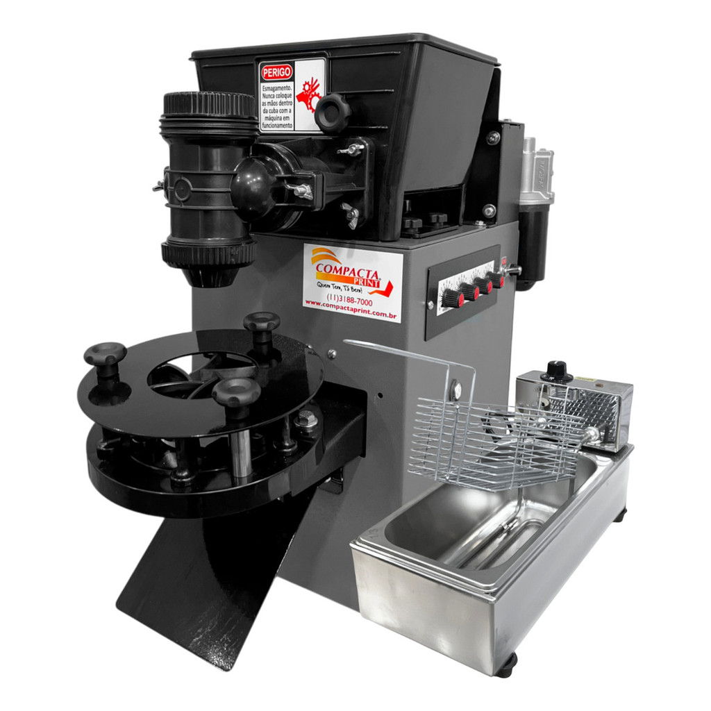Kit Máquina de Fazer Salgados Fritadeira Elétrica 3 Litros Compacta Print Modeladoras | Shopee ...
