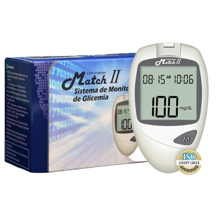 Aparelho de glicemia Match medidor de glicose Match II 2 Ok Meter ...