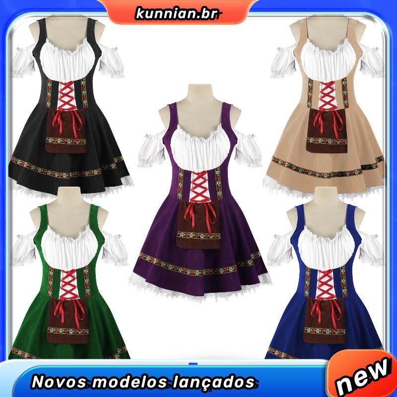 Traje Tradicional para Casais Octoberfest Parade Tavern Garçonete ...