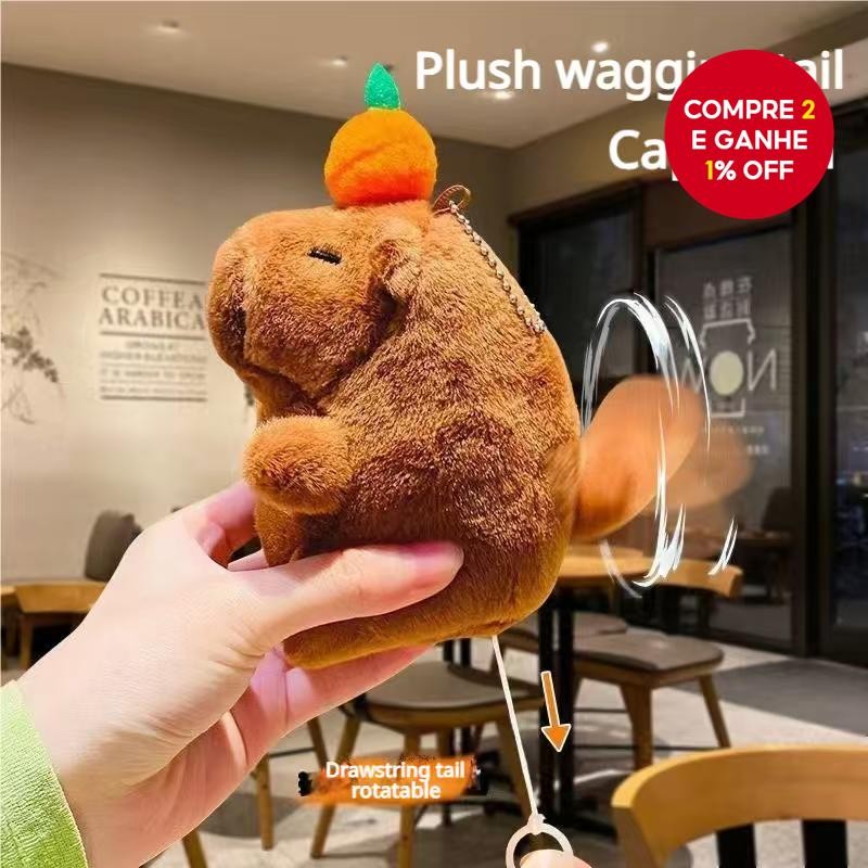Novo Chaveiro de Capivara com Cauda Bobble: Adorável Chaveiro de ...