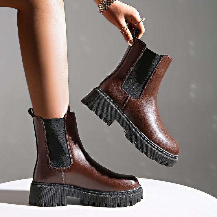Botas Chelsea para Mulheres 2025 Verão Solado Fino e Grosso Botas ...