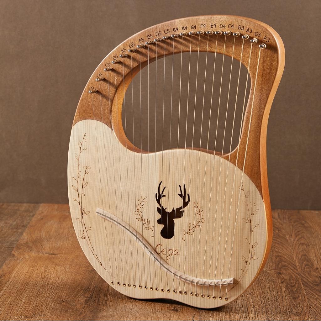 autohome-BR Cega 21 Metal Strings Lyre Harp Box Spruce boa Maany ...