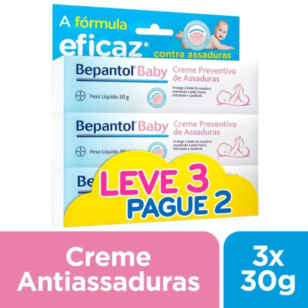 Kit 3 BEPANTOL BABY Pomada - ENVIO RÁPIDO | Shopee Brasil