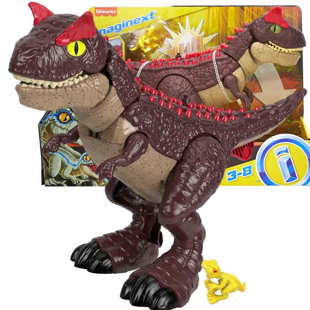 Imaginext Boneco Dinossauro Carnotaurus + Mini Raptor Jurassic World ...