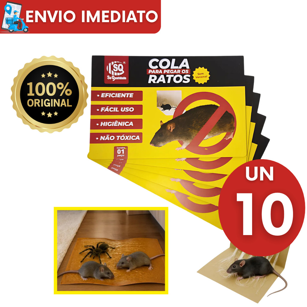 Kit Com 5 Ratoeira Adesivo Pega Cola Gruda Rato Armadilha | Shopee Brasil