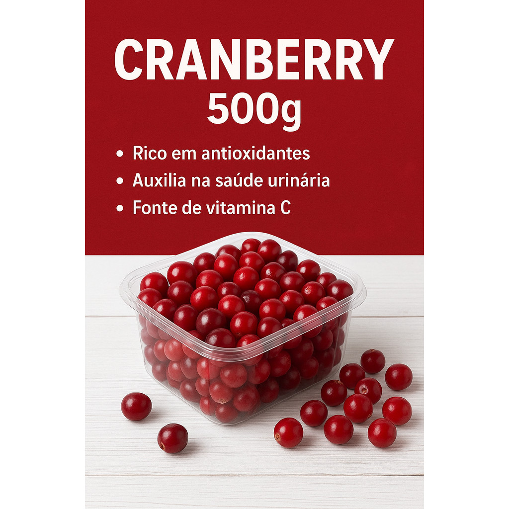 Cranberry em pó desidratado 500g Refil | Shopee Brasil