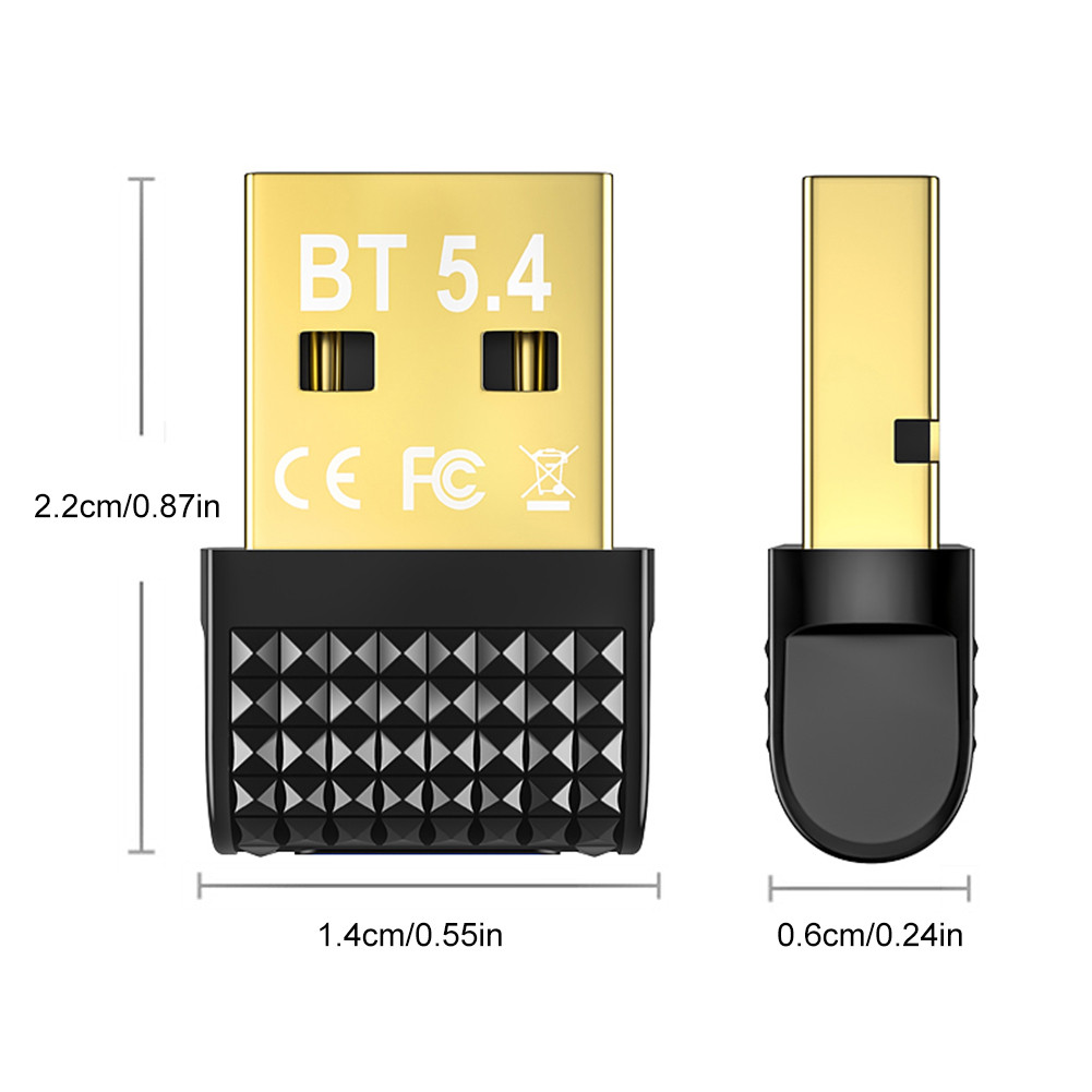 Adaptador BT 5.4 USB 5.3 Dongle Plug and Play Sem Fio Para PC Mouse ...