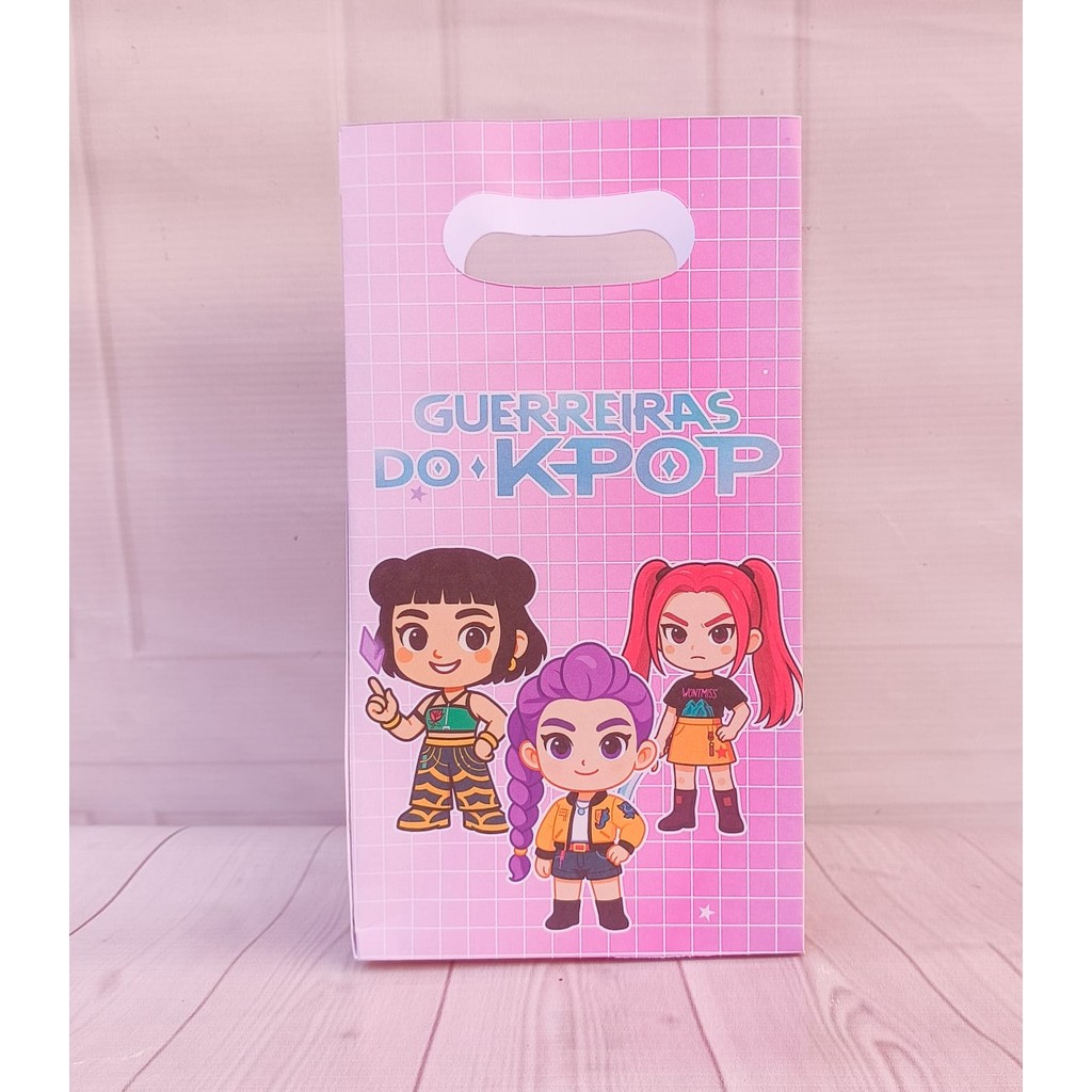 Sacolinhas GUERREIRAS DO KPOP CUTE- Sacola para lembrancinha de ...