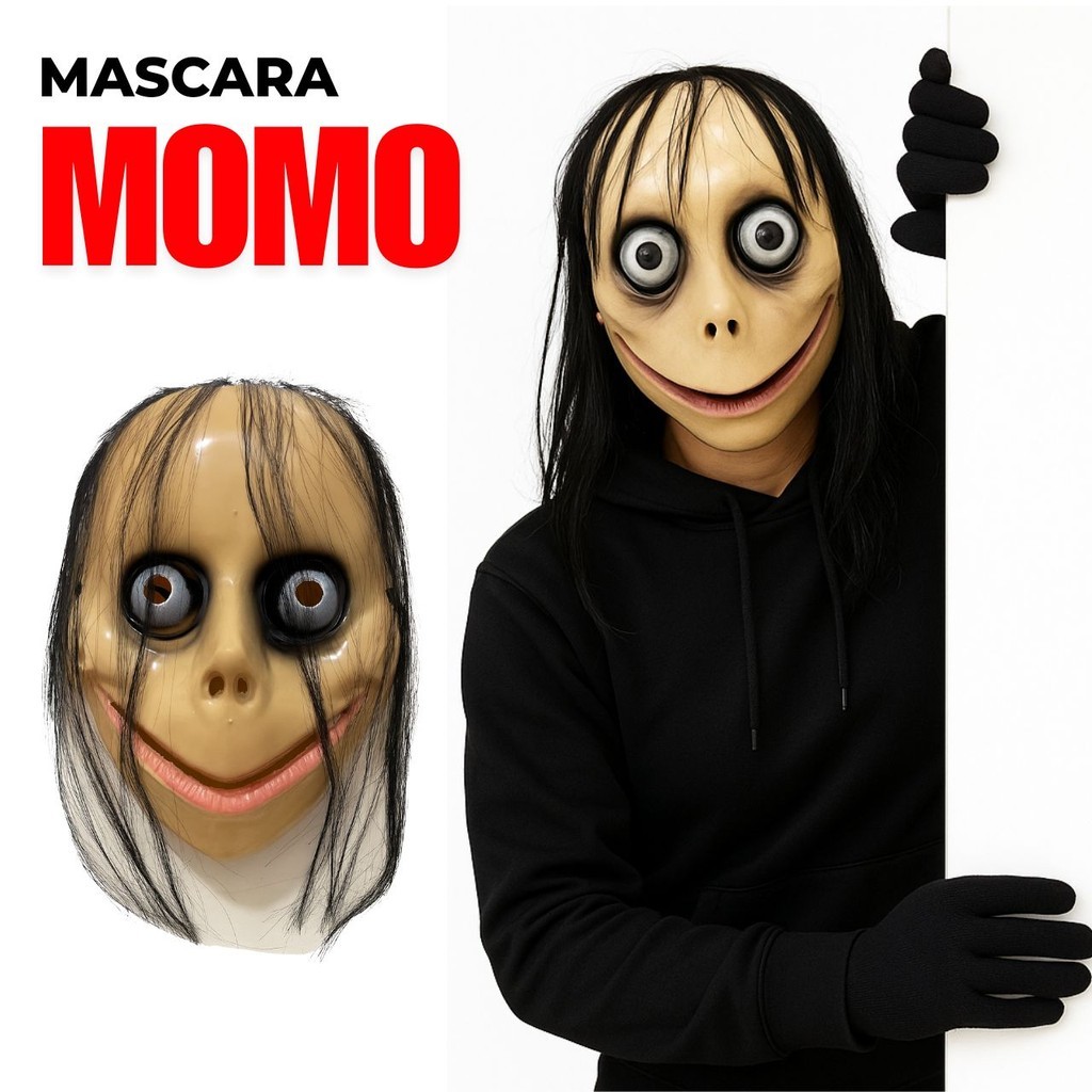 Máscara da Momo – Fantasia de Terror Hallowen | Shopee Brasil