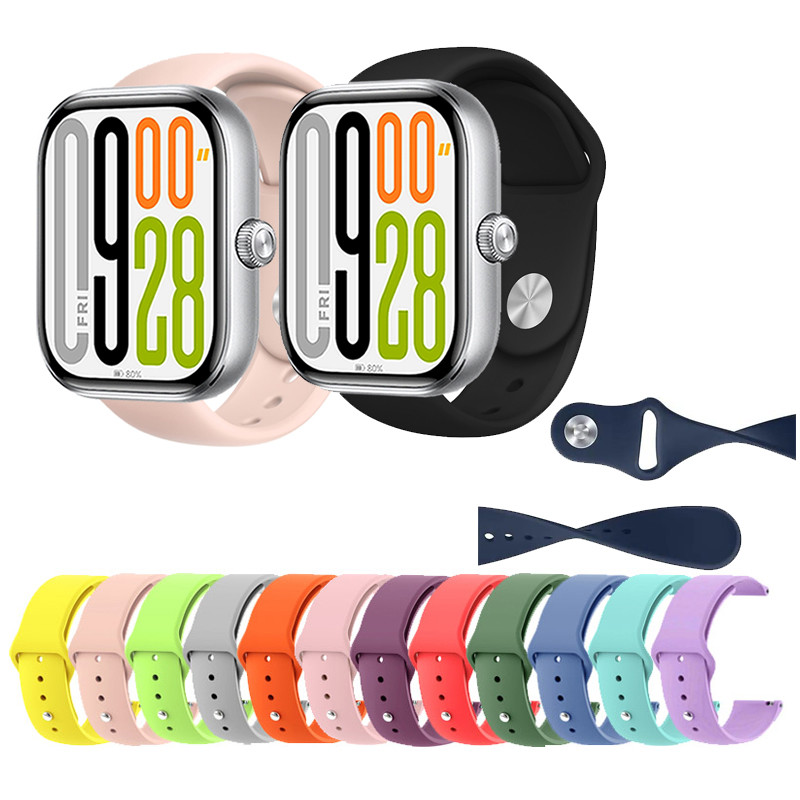 Para Redmi watch 4 5 6 Xiaomi Mi band 9 Pro 8 Pulseira De Silicone E ...
