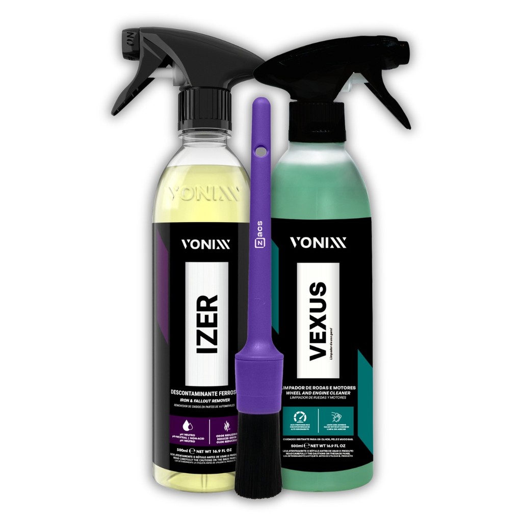 Kit Limpa Rodas Motor Descontaminante Izer Vexus Spray 500ml | Shopee ...